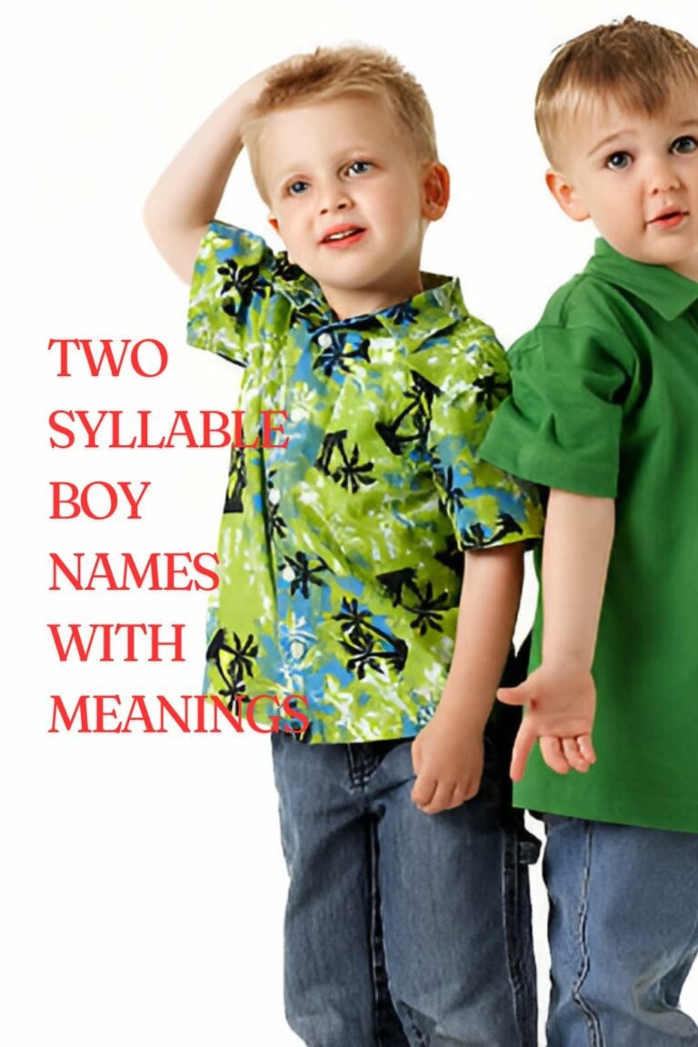 400+ Two Syllable Boy Names with Meanings - The Get Real Mom